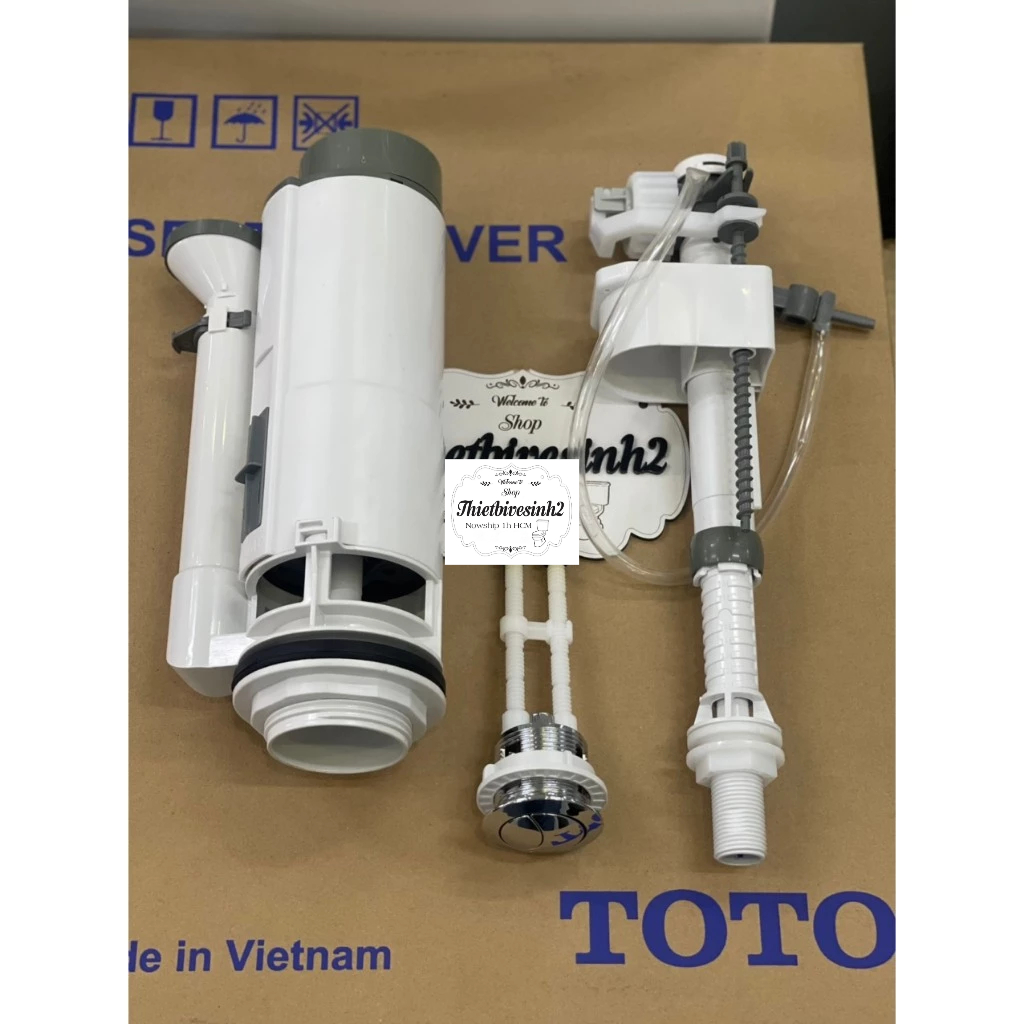 Bộ xả bàn cầu 2 nhấn thay thế cho cầu TOTO S300D , S320D , S325D ...
