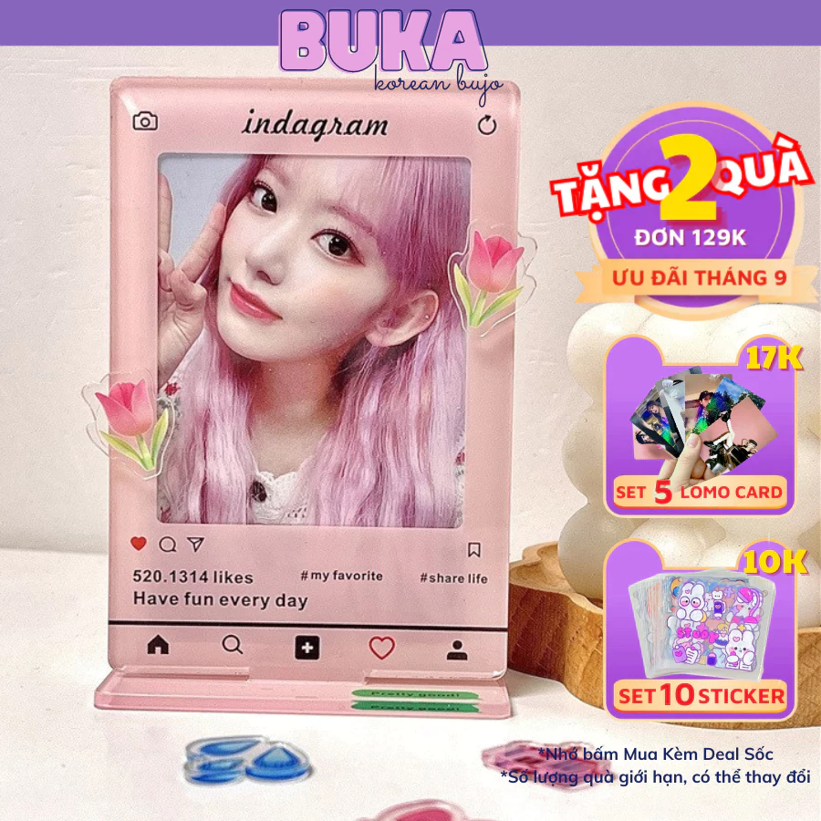 Khung ảnh Insdagram Buka khung tranh đựng card acrylic standee để bàn 6 ...