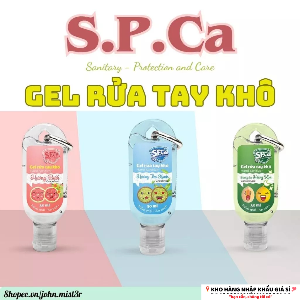 Gel Rửa Tay Khô S.P.Ca 30ML Kháng Khuẩn Hiệu Quả, Bảo Vệ Da Tay, Nhỏ ...