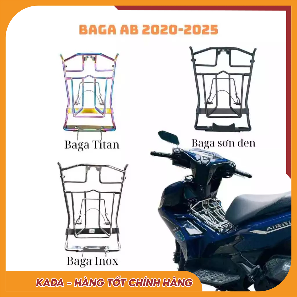 Baga AB 2020-2023 BẮT CỐP (baga AB)-LOẠI DÀY 10LY- cao cấp inox304 ...