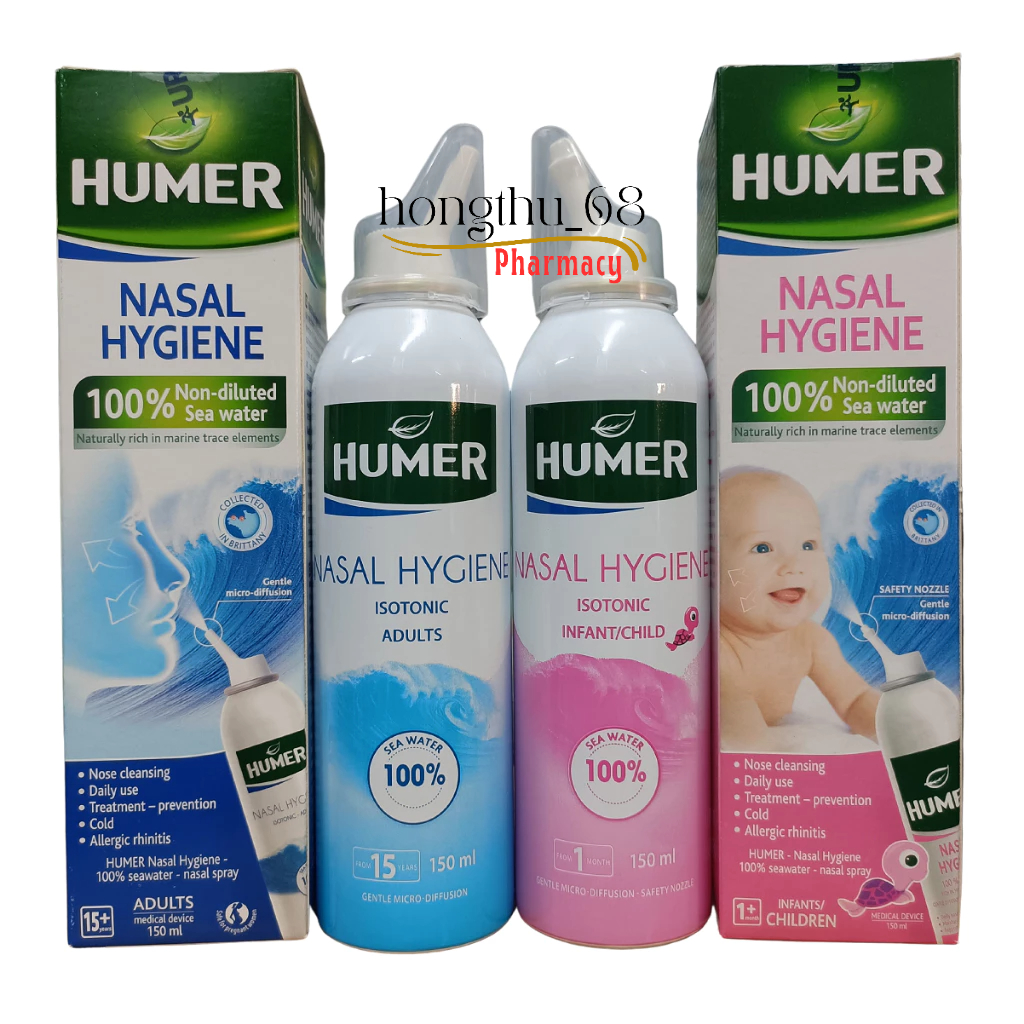 Nước biển xịt mũi Humer Nasal Hygiene Infants Children/Nose Hygiene ...