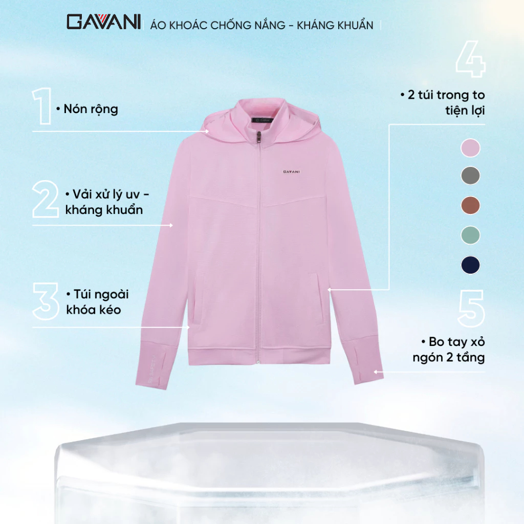 Áo khoác nữ cotton chống UV, chống nắng và kháng khuẩn Gavani hoz Sun Safety | Shopee Việt Nam