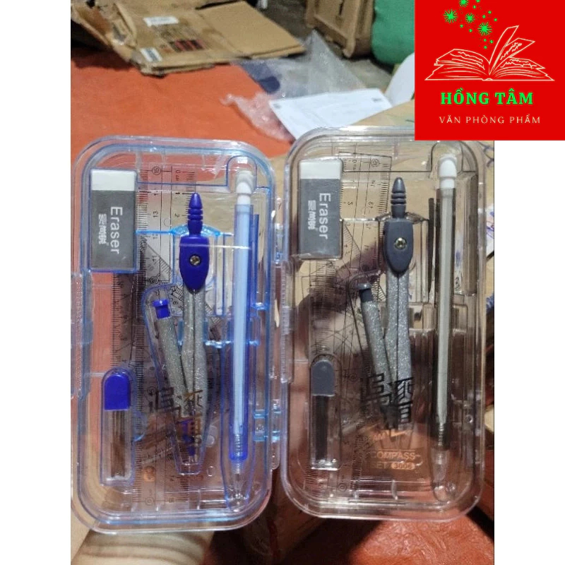 Sét compa sắt 3006, eke thước kẻ dụng cụ học sinh 8 món to sịn | Shopee ...