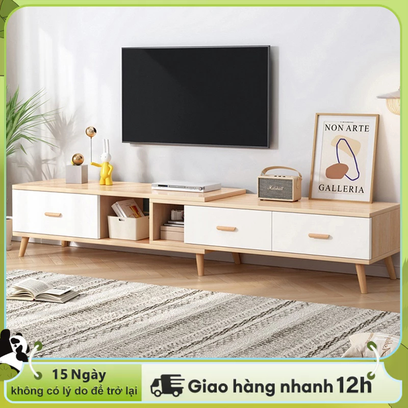 LACCOHUG Kệ Tivi tủ tivi để sàn nhà chất liệu gỗ MDF có ngăn kéo phong cách bắc âu hiện đại ...