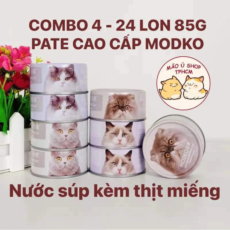 [COMBO 4-24 LON 85G] PATE MODKO CAO CẤP CHO MÈO TỪ 2 THÁNG TUỔI - DẠNG ...