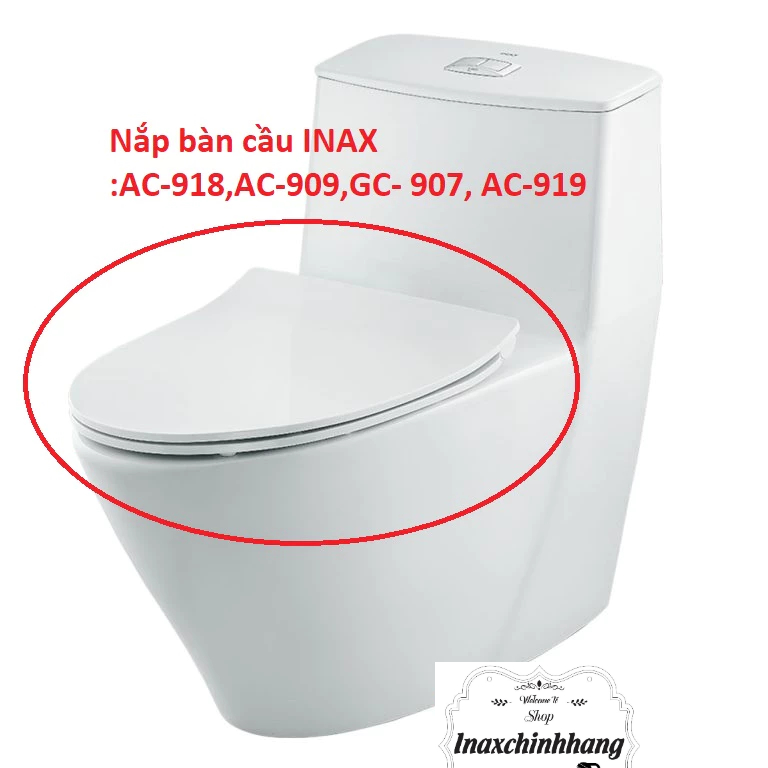Nắp bàn cầu Inax rơi êm dùng cho AC-909,927,918,919 - hàng chính hãng( mã này inax ko in logo ...