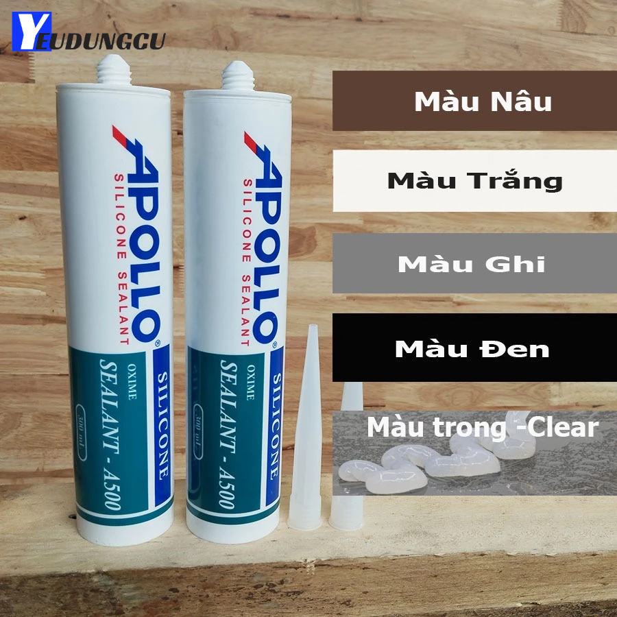 Keo silicone APOLLO A500 - Keo Silicon Trắng sữa Đen Trong Nâu Ghi ...
