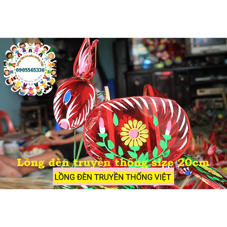 [Thỏ 30cm] Lồng đèn con thỏ giấy bóng kiếng - Lồng đèn tre Trung thu ...