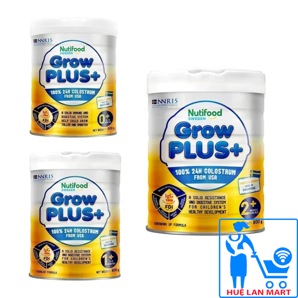 Sữa bột Nutifood Grow plus+ 100% sữa non 24h Colostrum từ Mỹ số 0+/1+/2+ hộp 850g/800g | Shopee ...