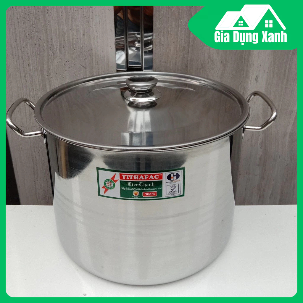 Nồi inox Tithafac sử dụng được bếp từ đủ size 26,28,30,32,cm nồi inox ...