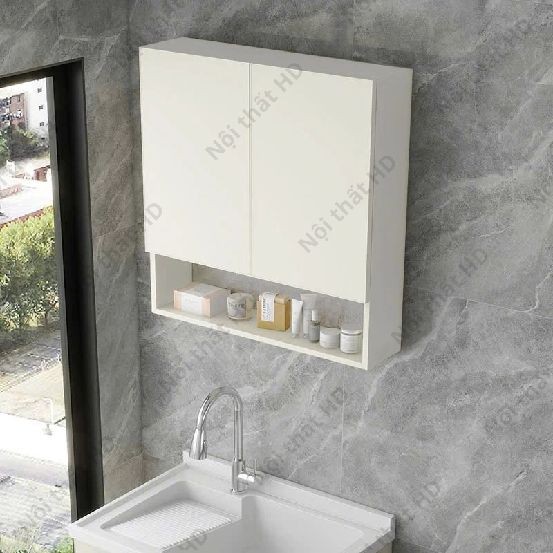 Tủ gỗ MDF treo tường 55x60cm phù hợp không gian nhỏ tủ đựng đồ nhiều ...