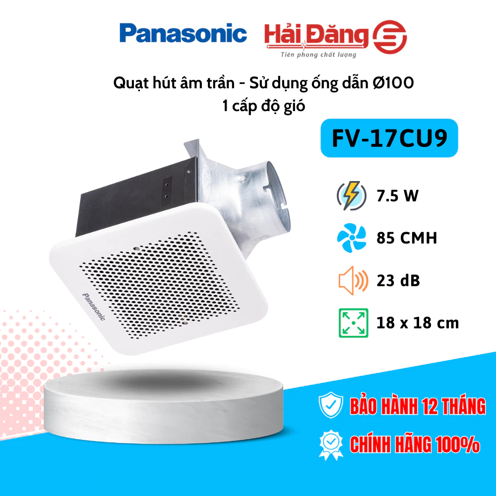 Quạt hút âm trần Panasonic FV-17CU9 - Quạt êm sử dụng cho phòng ngủ ...