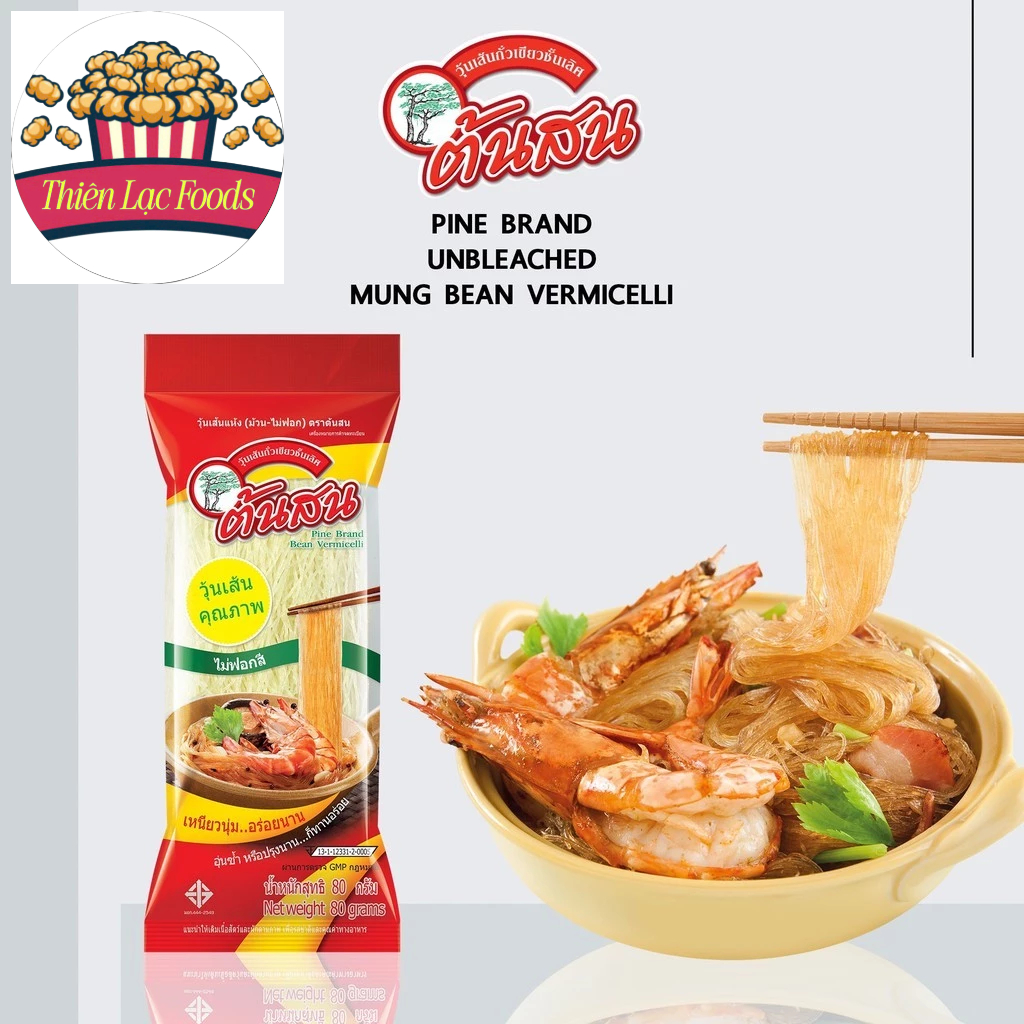 [Gói 40g và 80g] Miến Khô Đậu Xanh Thái Lan PINE BRAND BEAN VERMICELLI ...