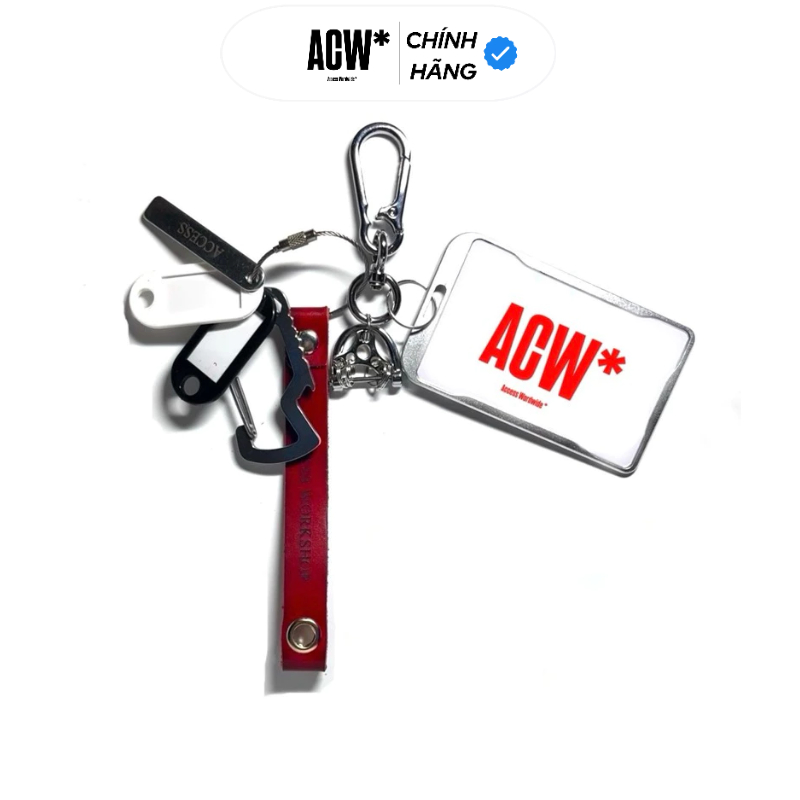 Móc khoá keychain Access da bò card holder kim loại Opium Keychain ...