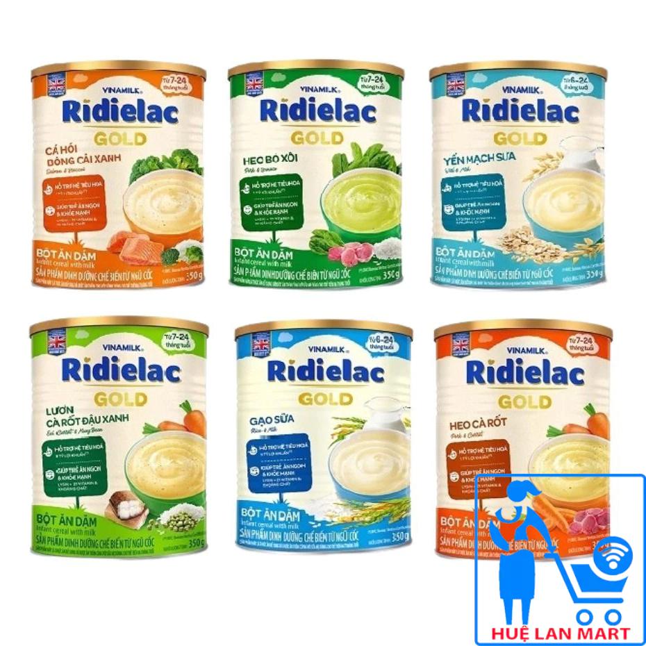Bột Ăn Dặm Vinamilk Ridielac Gold Đủ Các Vị Hộp Sắt 350g | Shopee Việt Nam