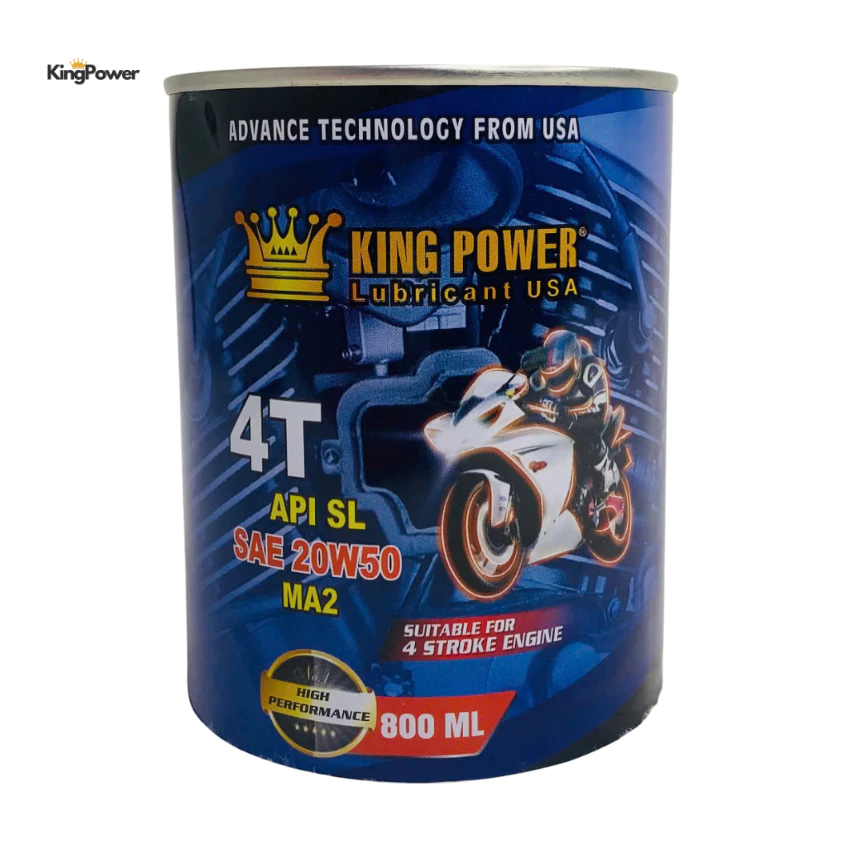 Dầu nhớt King Power 4T 20W-50 SL MA2 Dung Tích 0.8L - Nhớt Xe Máy Số, Bảo Vệ Động Cơ Chống Mài ...