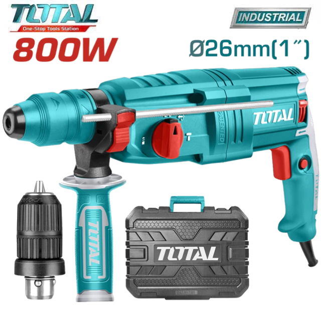 MÁY KHOAN BÊ TÔNG 3 CHỨC NĂNG TOTAL 800W TH308268-2 ( kèm đầu khoan chuyển đổi ) | Shopee Việt Nam