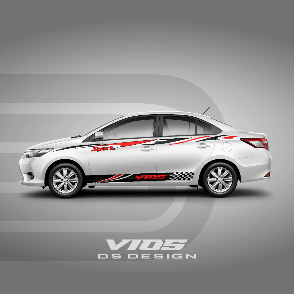 Tem xe Vios - Decal Sticker dán xe - Ds Decal - 2 bên sườn | Shopee ...
