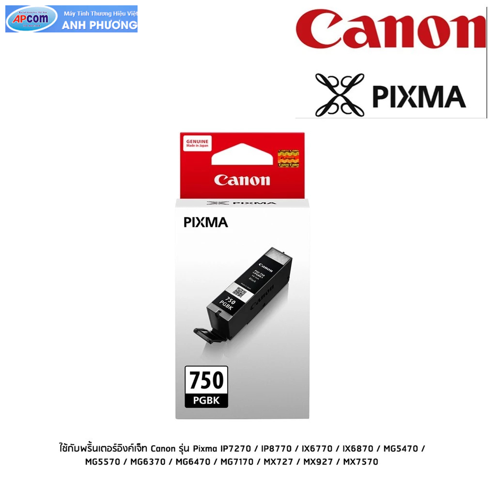 Mực in phun Canon Pixma PGI-750 Pigment Black ink Tank (6498B001AA ...
