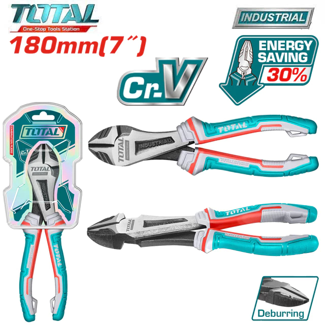 Kềm cắt đầu nặng cao cấp 7"/ 180mm TOTAL THT27716S, kìm cắt dây điện ...