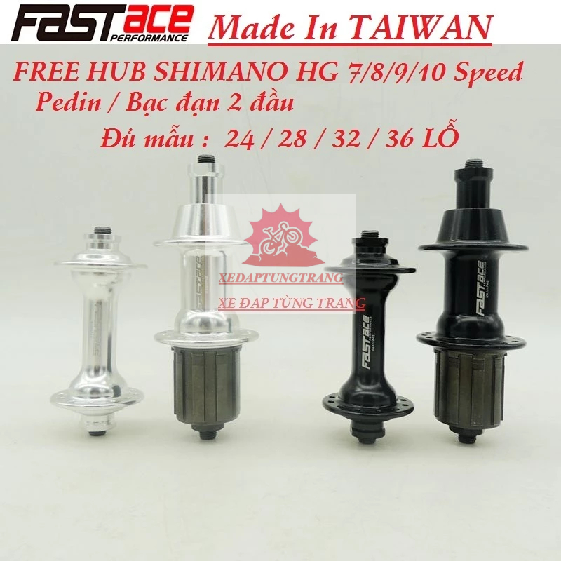 Hub Fastace MA006FAS Phanh V 24/28/32/36 lỗ chạy bạc đạn siêu bon, Đùm ...
