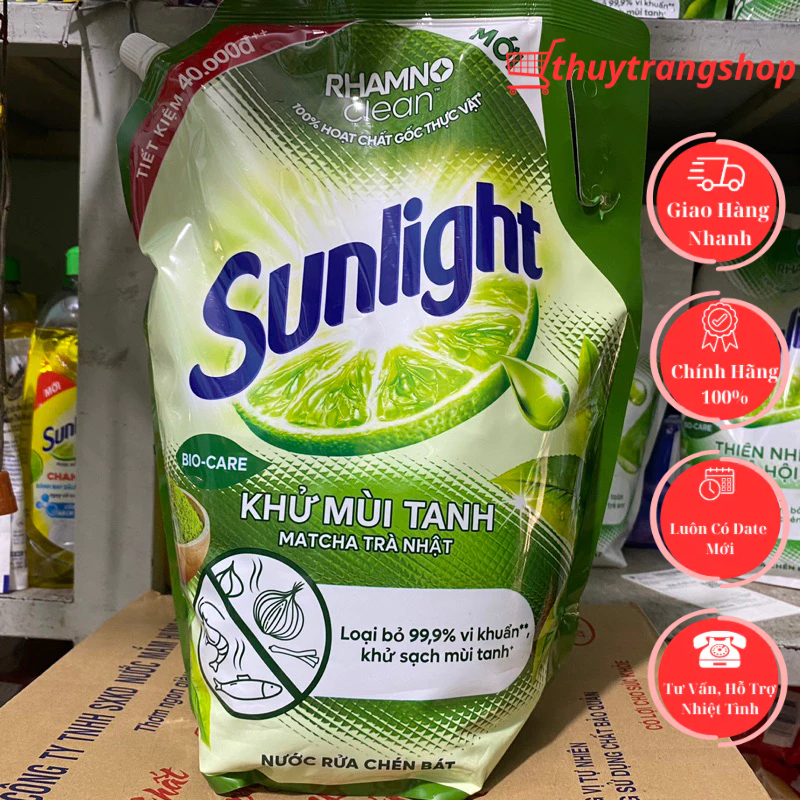 Nước Rửa Chén Sunlight Trà Xanh Túi 3,3kg/3,1l | Shopee Việt Nam