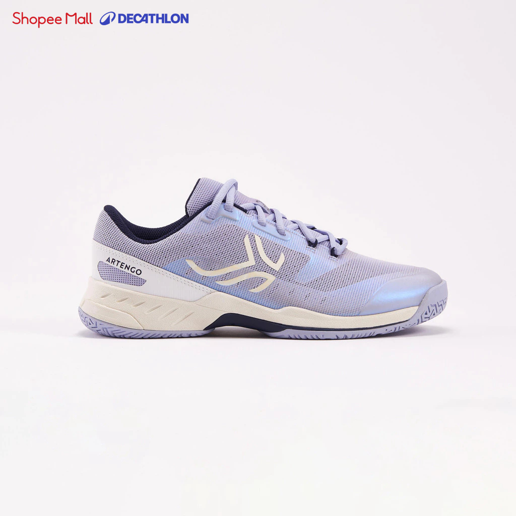 Giày tennis pickleball nữ đa mặt sân fast xanh tím Decathlon ARTENGO mã ...