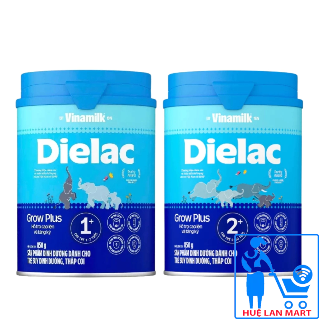 Sữa bột Vinamilk Dielac Grow Plus 1+/2+ 850g | Shopee Việt Nam