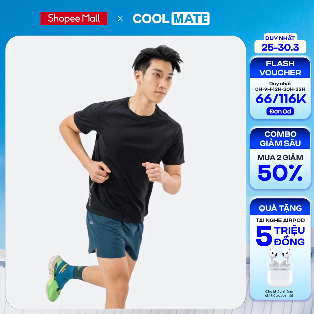 [25.3 MUA 2 GIẢM 50%]Áo thun thể thao chạy bộ Economy II nhanh khô ...