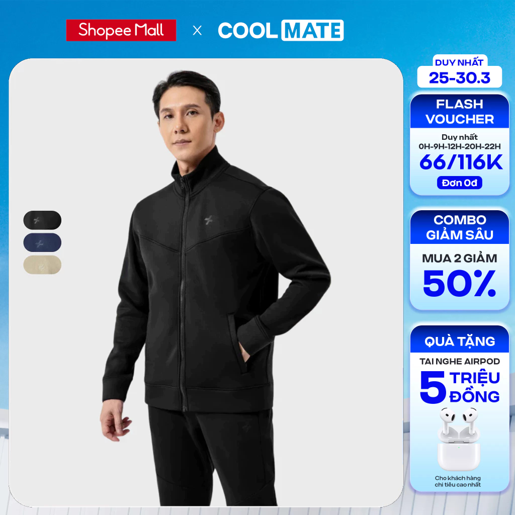 [25.3 MUA 2 GIẢM 50%]Áo khoác thể thao Fleece Track Jacket Premium ...
