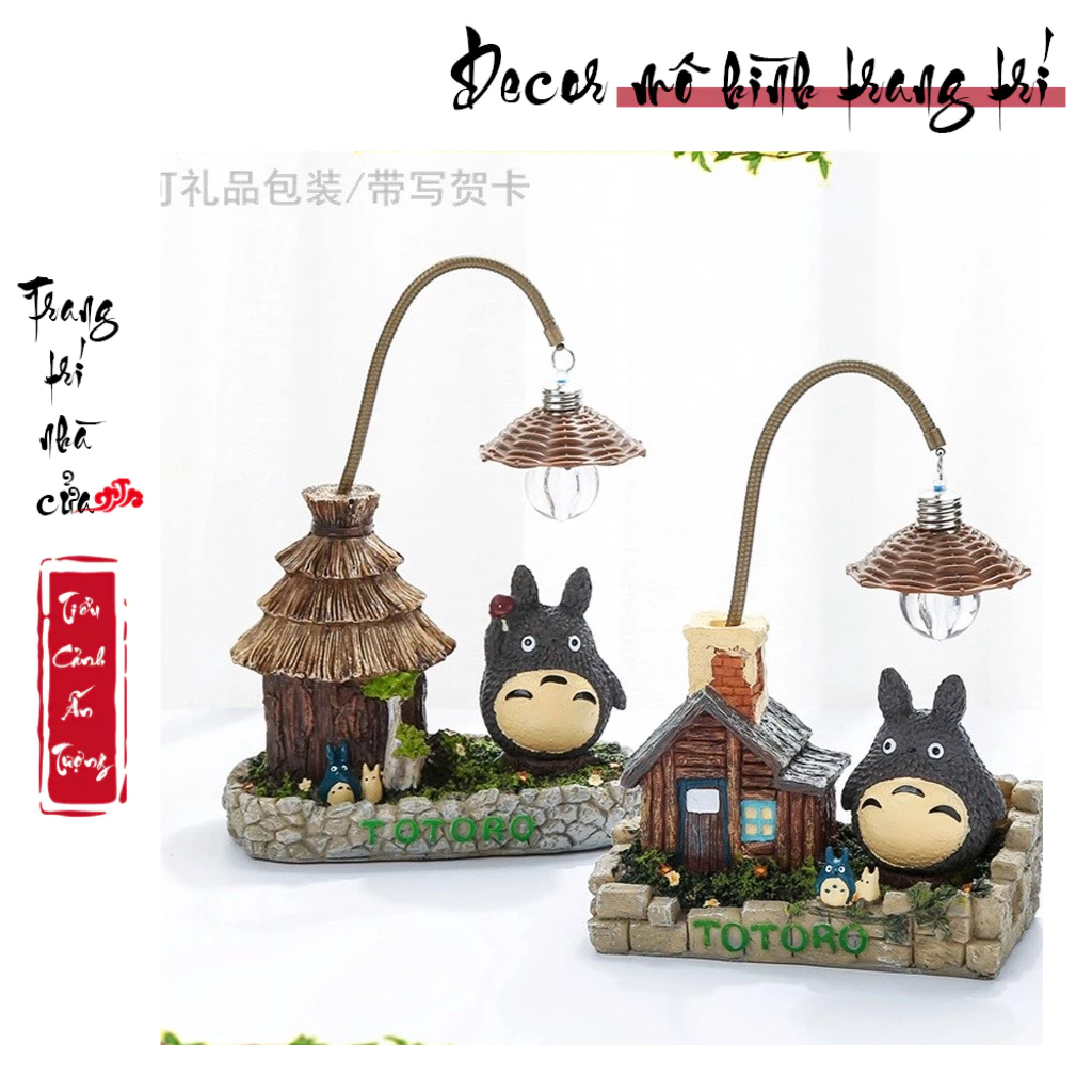 Mô Hình Tiểu Cảnh "Mèo Totoro Đèn Ngủ Mini" Dễ Thương, Trang Trí Xe Ô ...