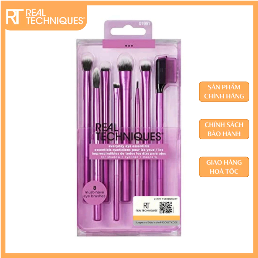 Bộ Cọ Mắ 8 cât RT REAL TECHNIQUES EVERYDAY EYE ESSENTIALS | Shopee Việt Nam