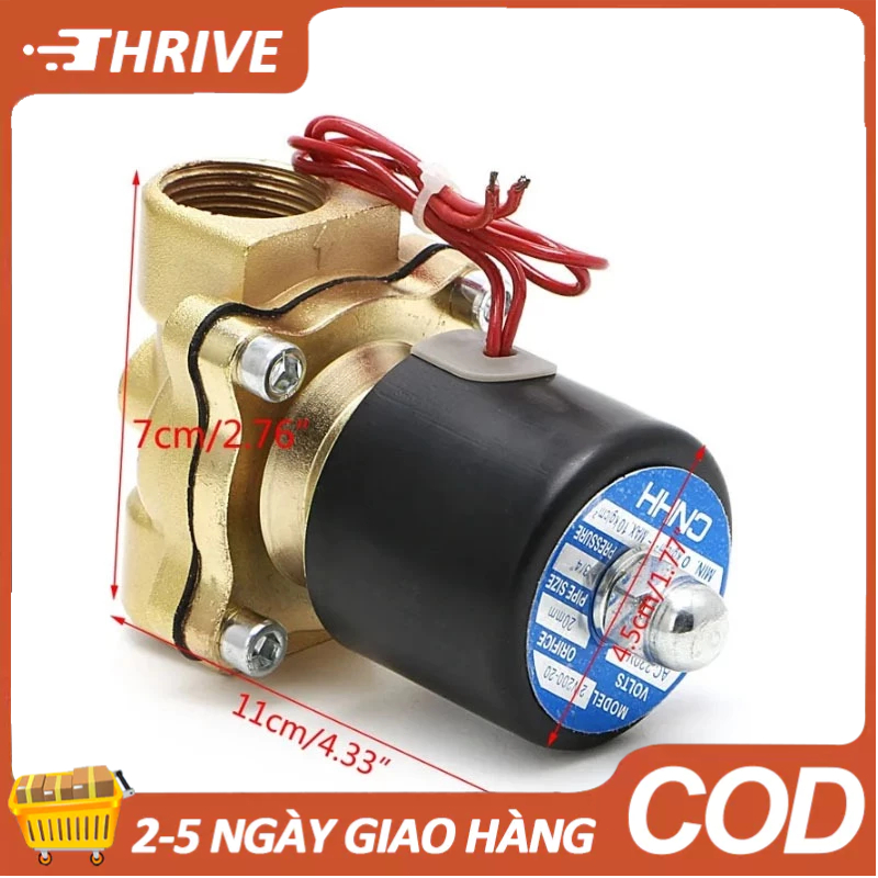 Van điện từ thường mở ren đơn 21mm 27mm 34mm điện áp 220v | Shopee Việt Nam