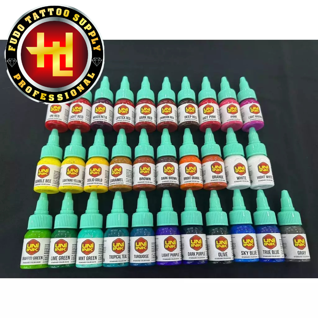 Set 0.5 oz màu 12 - 24 cơ bản mực xăm hình Uni Ink Color USA tương tư mực Eternal chuẩn Mỹ cung ...