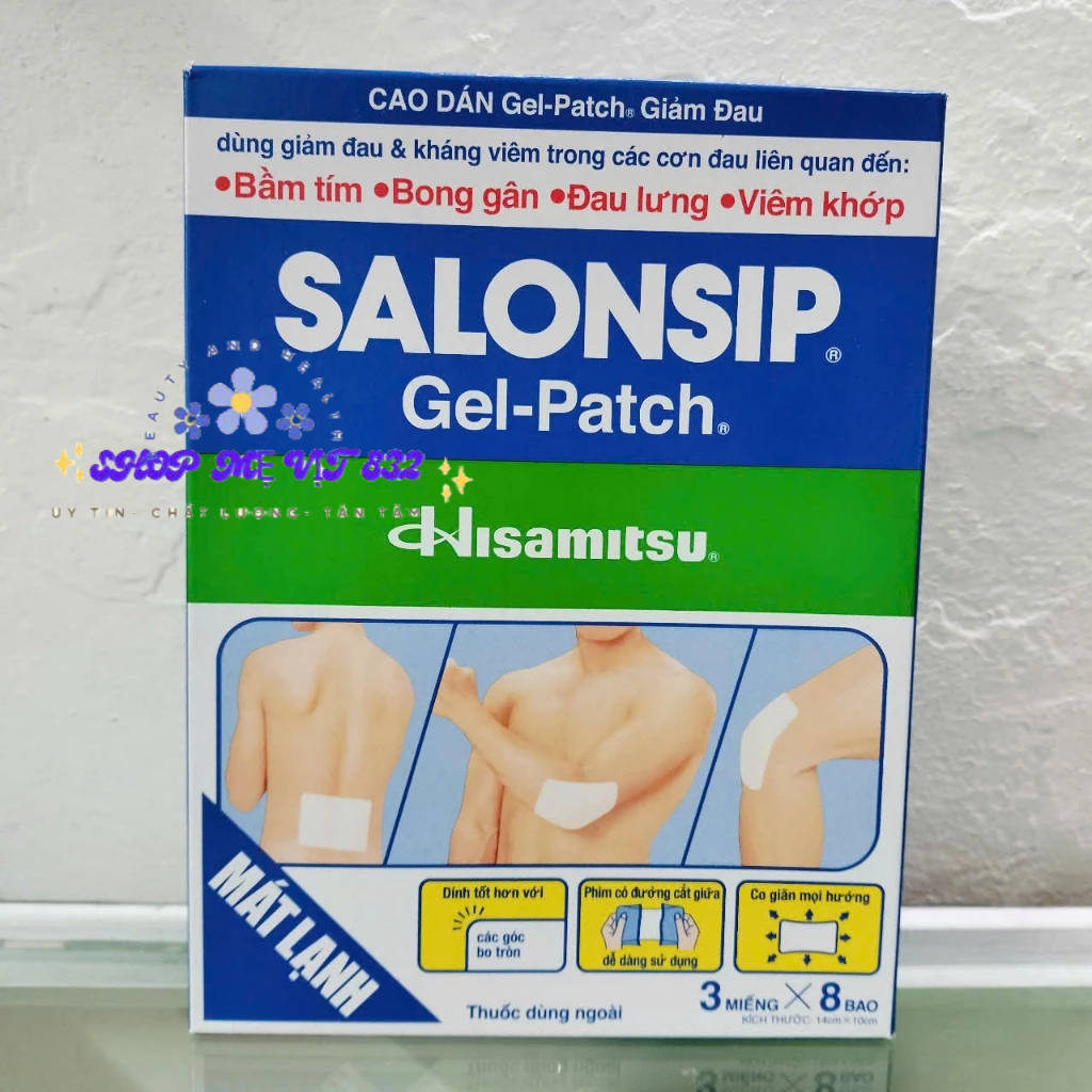 [MỚI] Cao dán Salonsip Gel-Patch (hộp 8 gói x 3 miếng) | Shopee Việt Nam