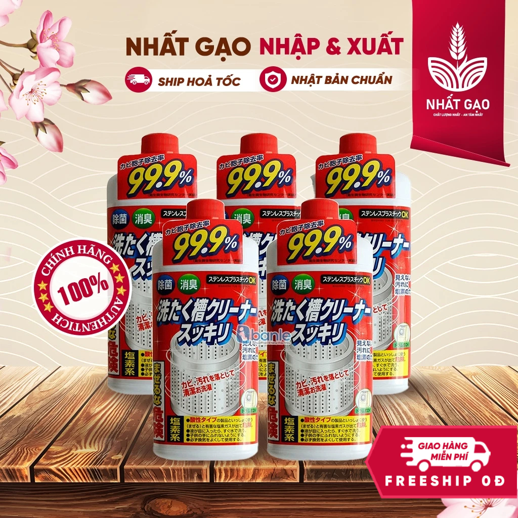 Nước tẩy lồng máy giặt Rocket 99.9% chai 550g dùng cho máy giặt cửa ...