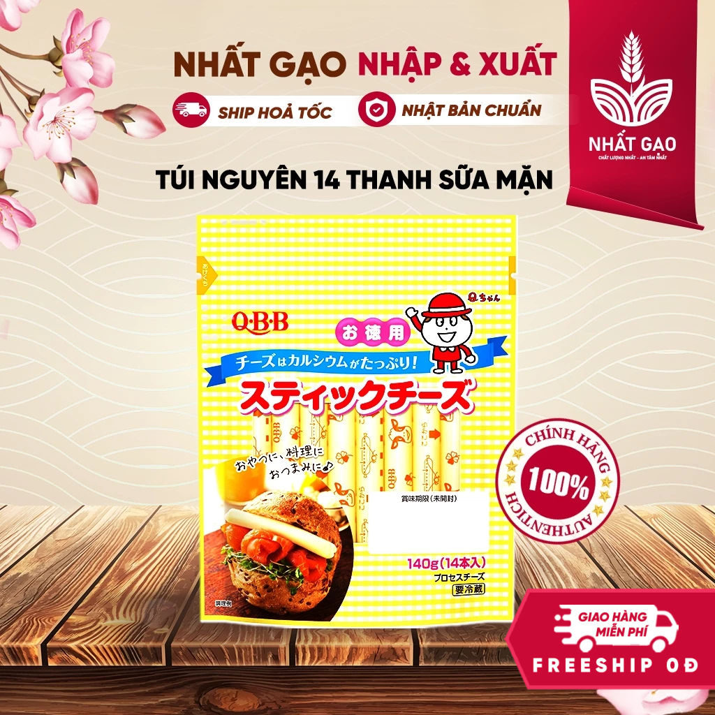 [Mới 2026] Phô Mai que ăn liền Vị SỮA MẶN KHÔNG ĐƯỜNG Cao Cấp QBB Nhật ...