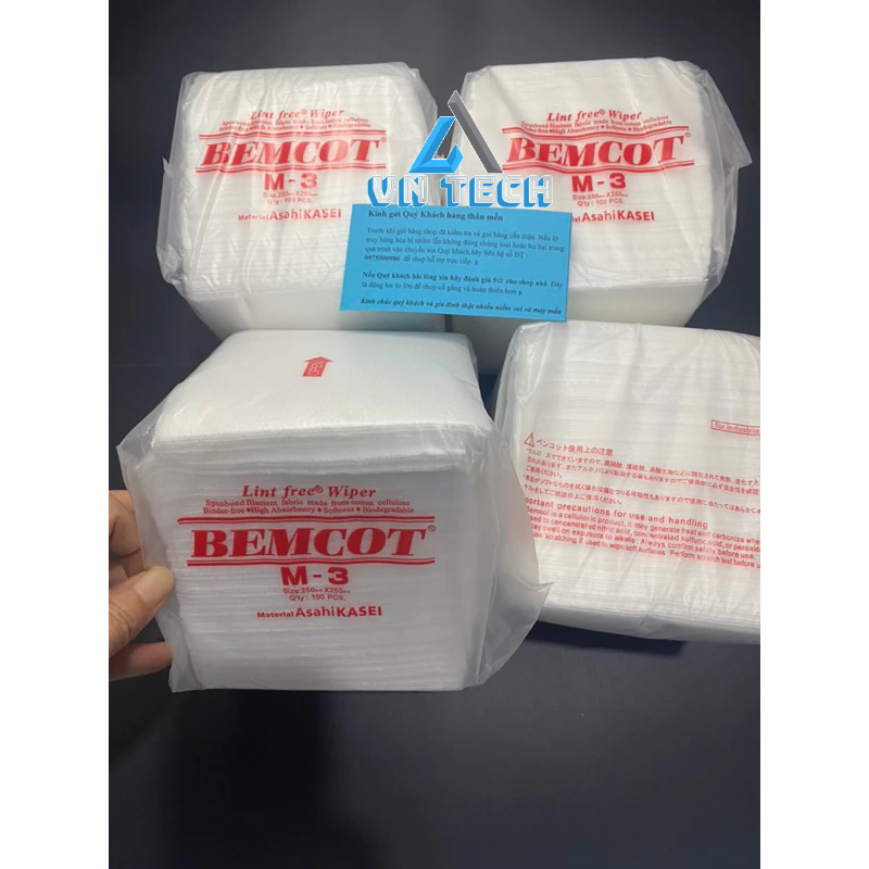 ( SET100PCS/túi) Giấy lau phòng sạch BEMCOT M-3 sử dụng trong các ngành công nghiệp sản xuất ...