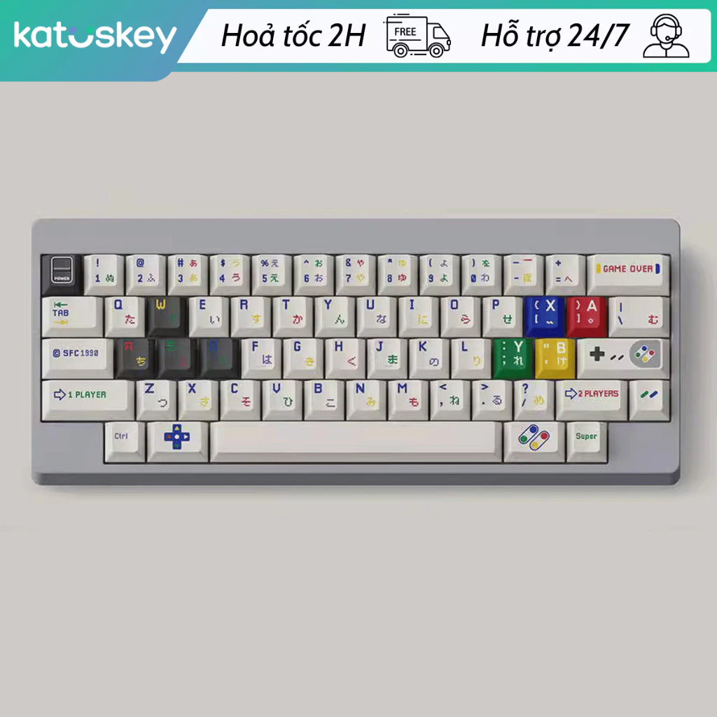 [HOẢ TỐC] Keycap NDN PBT Retro Video Game Profile Cherry | Keycap giá ...