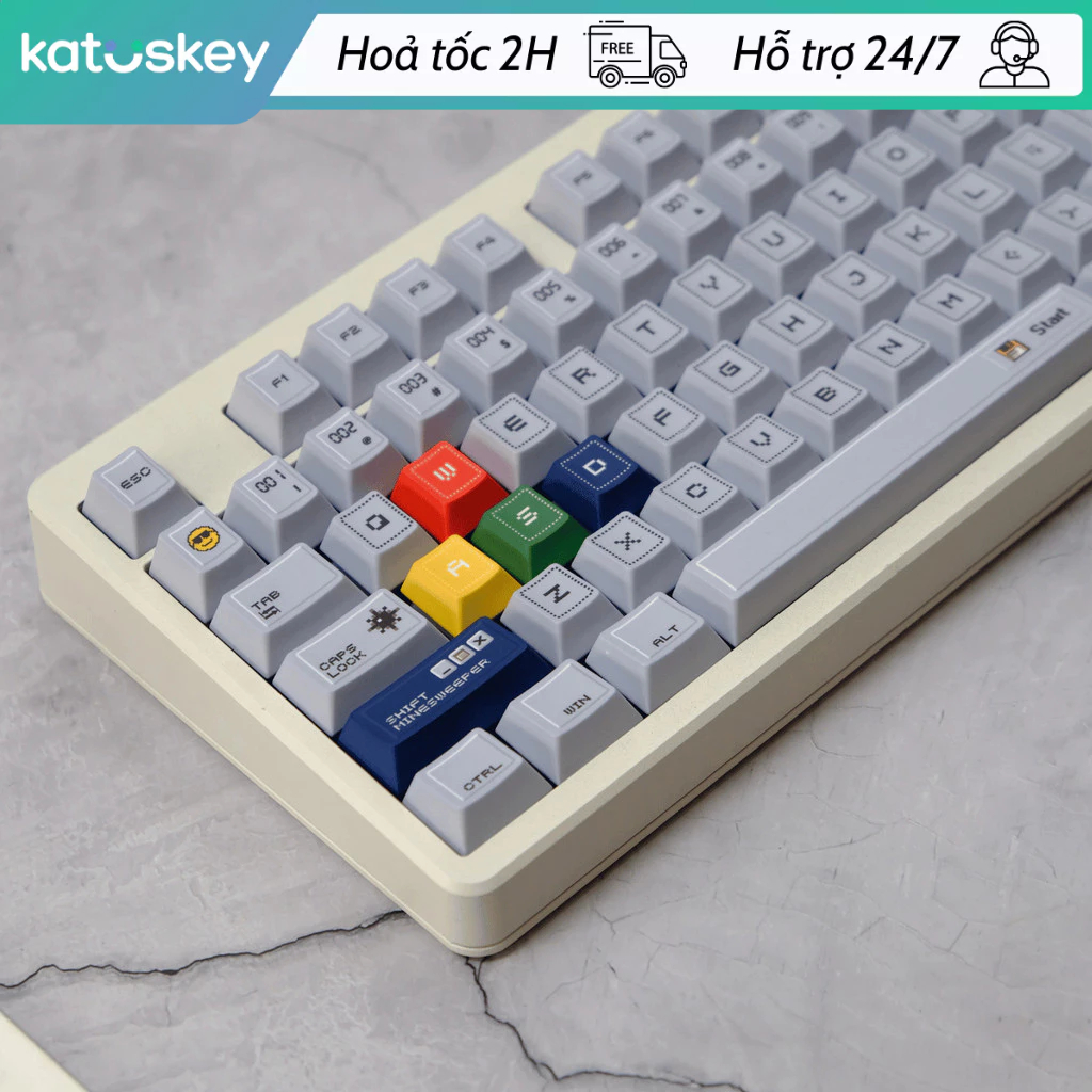 Hoả Tốc - Keycap NDN Game Dò Mìn Tuổi Thơ, PBT Cao Cấp, Cherry Profile ...