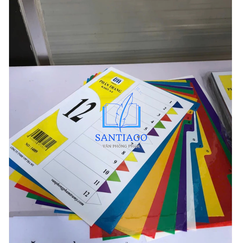 Chia file nhựa Trà My 10- 12 màu (có số) | Shopee Việt Nam