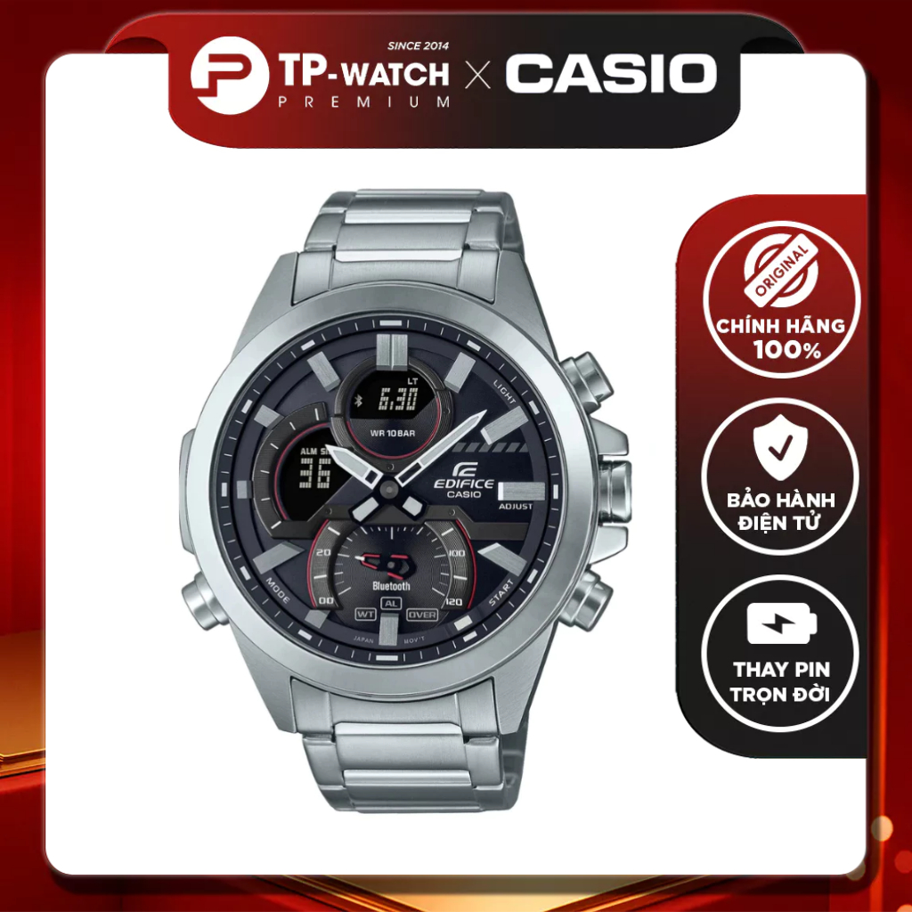 Đồng Hồ Nam Dây Thép Casio Edifice ECB-30D-1A Chính Hãng - ECB-30D-1ADF Bluetooth | Shopee Việt Nam
