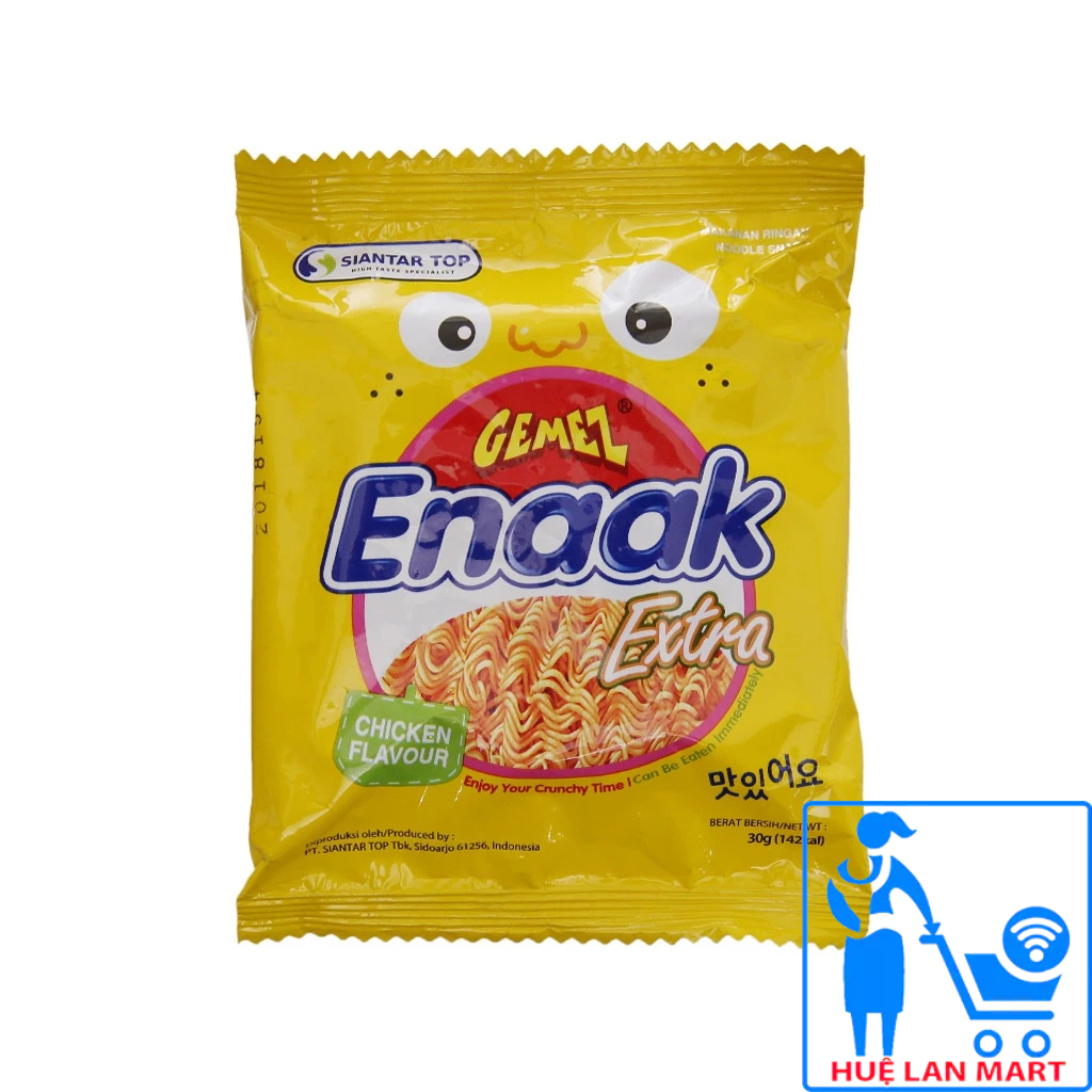 5 gói Snack Mì Gemez Enaak Extra Hương Vị Gà Nướng Gói 30g | Shopee ...