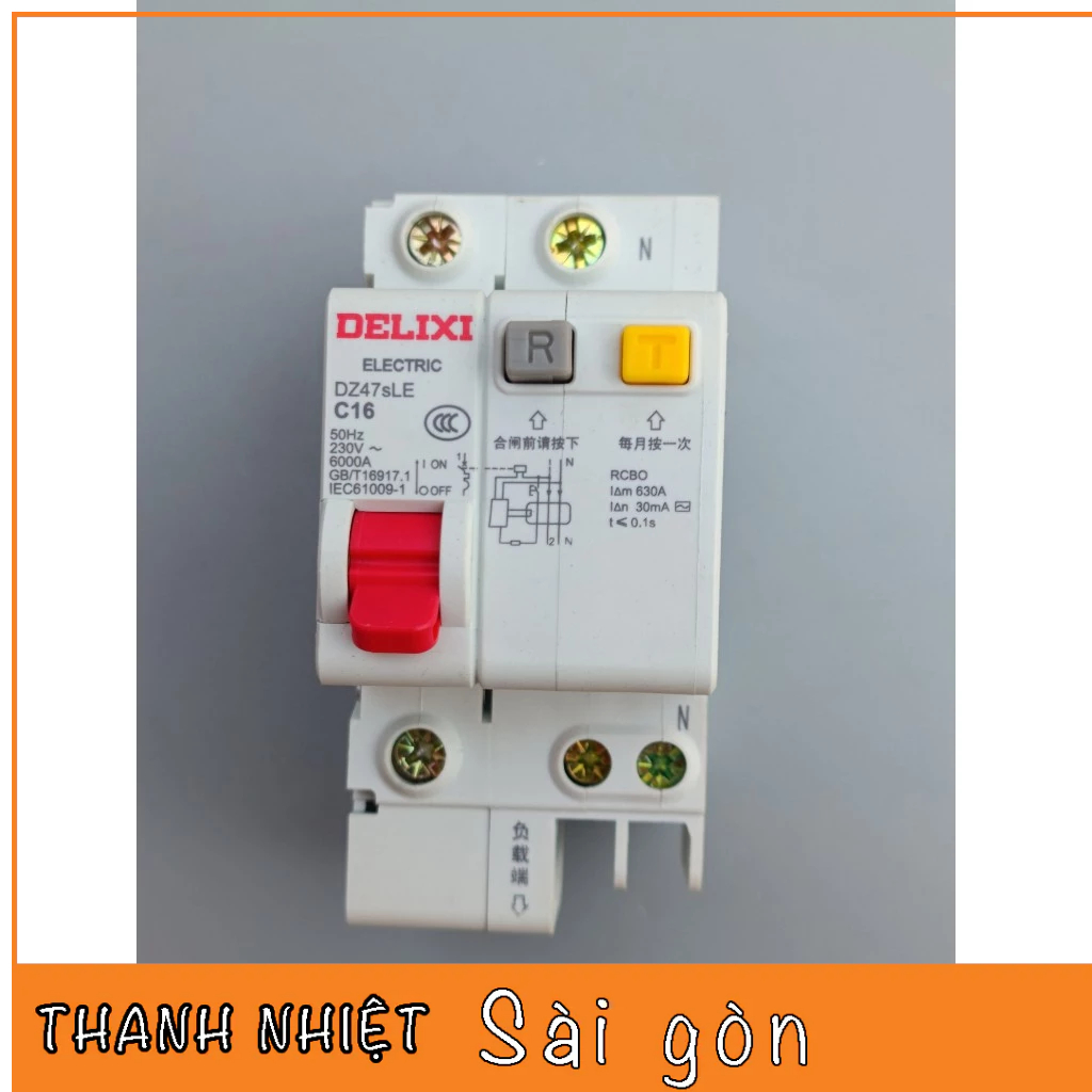 Aptomat DELIXI 1P, 2P, 3P, chống giật 1P+N dòng định mức 16A,20A, 32A, 40A, 63A, 100A. | Shopee ...