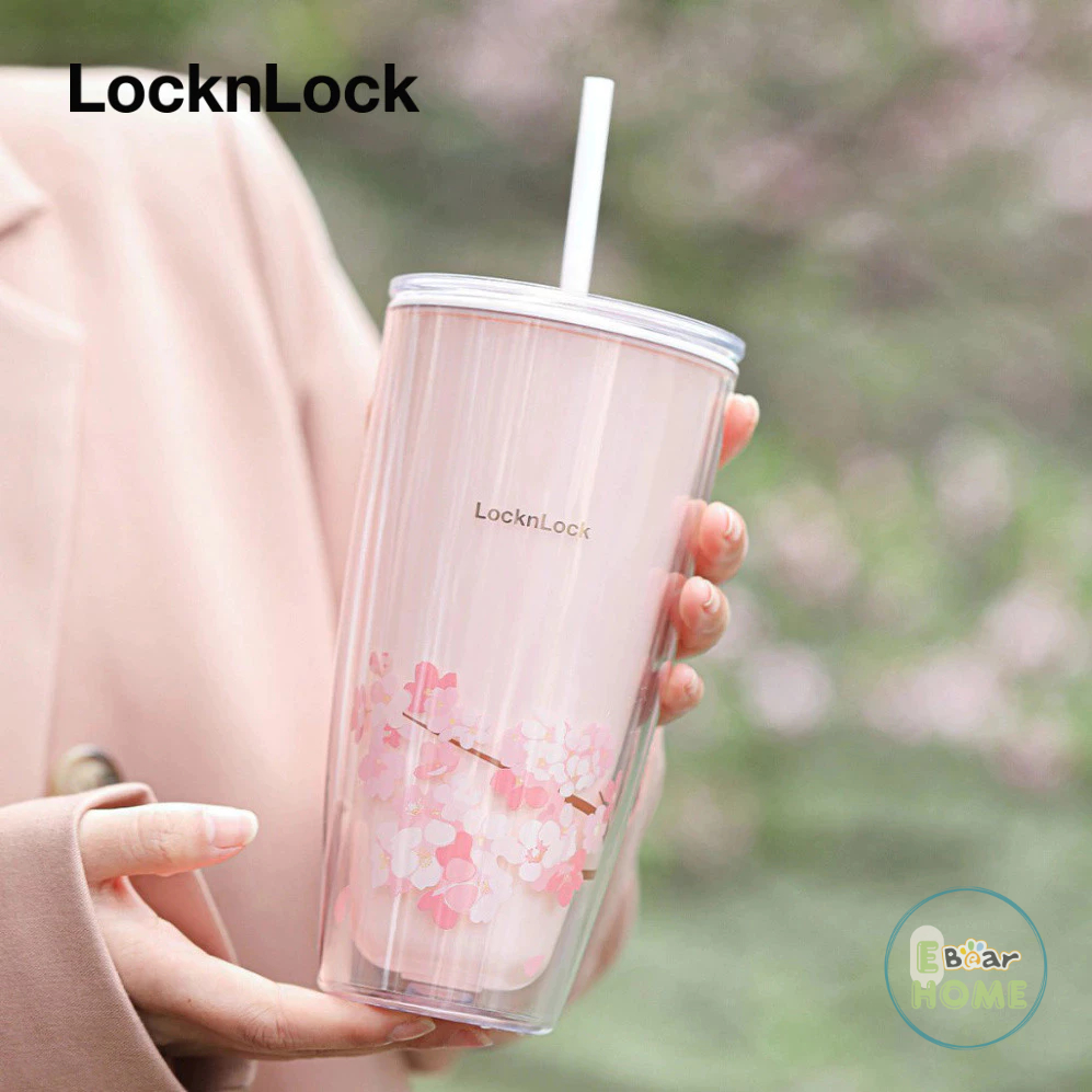 Ly Nhựa 2 lớp LocknLock Kèm Ống Hút HAP509 750ml | Shopee Việt Nam