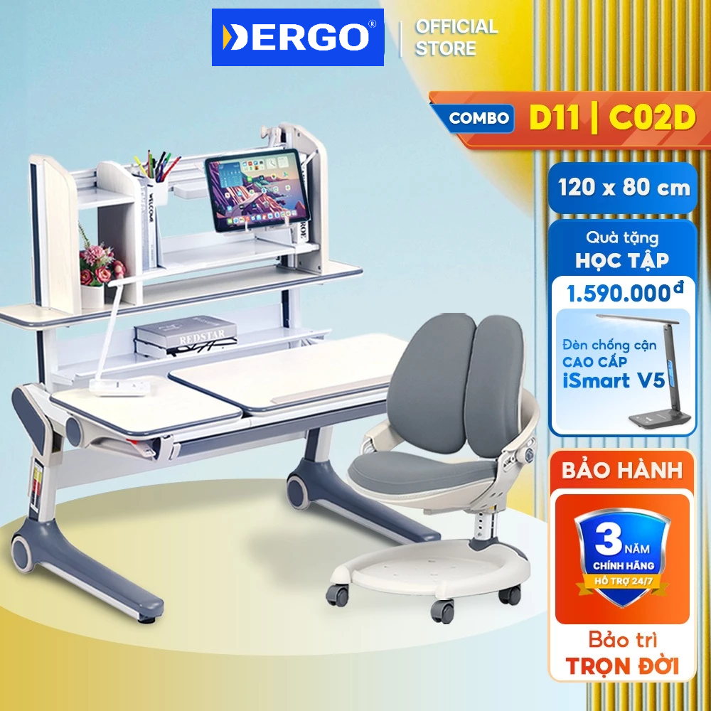 Bộ Bàn Học Cao Cấp DERGO Hanover D11 Pro Royal - C02D Chống Gù Chống ...