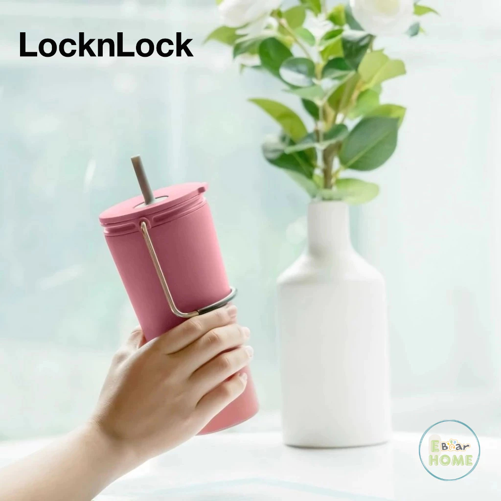 Cốc Giữ Nhiệt inox 304 Có Ống Hút LocknLock Bucket Tumbler LHC4268 540ml | Shopee Việt Nam