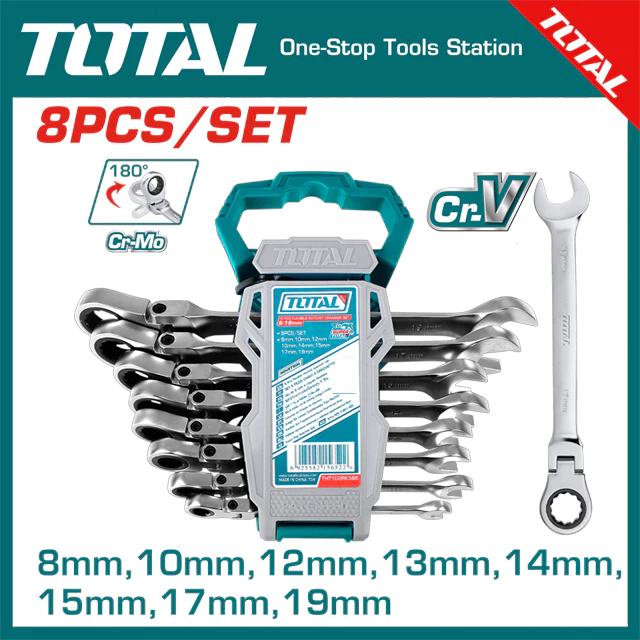 Bộ 8 cờ lê vòng miệng 2 chiều tự động Total THT102RK586/THT102RK086 | Shopee Việt Nam