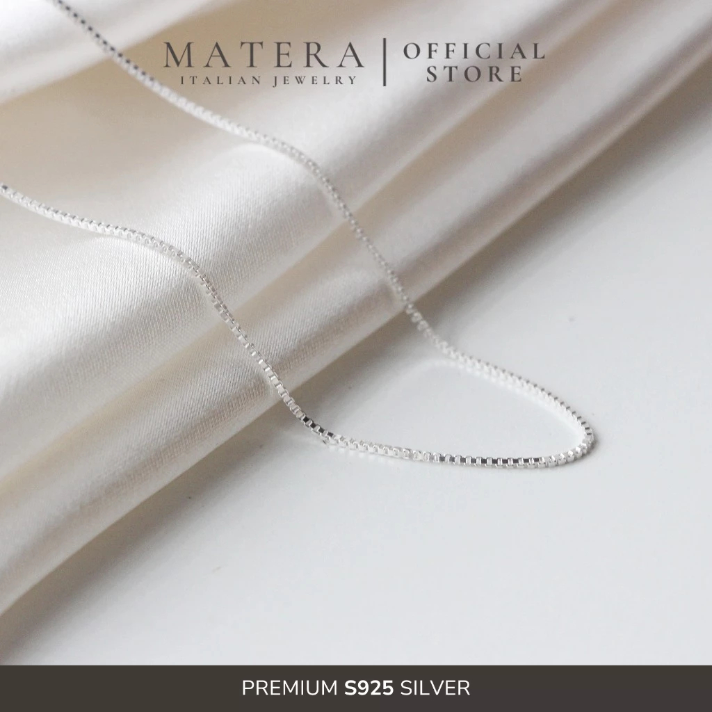 Dây chuyền bạc nữ MATERA S925 dây sợi lụa hộp mảnh 1mm phong cách tối giản sang trọng MDC22M10 ...