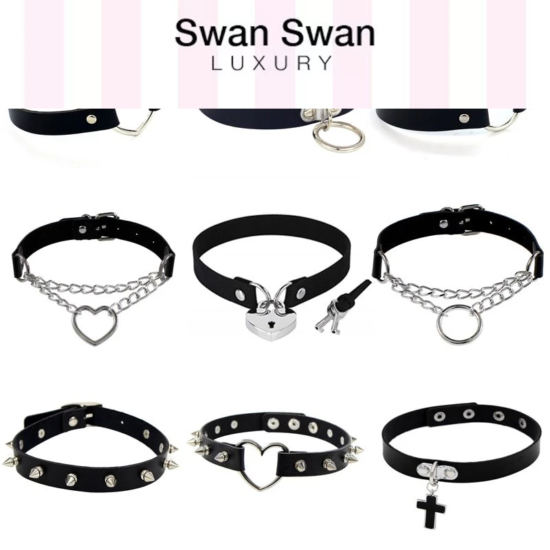 Vòng Cổ Choker Da Pu Phong Cách Gothic | Shopee Việt Nam